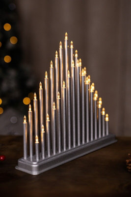 33 LED Silver Candle Bridge Light