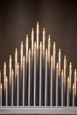 33 LED Silver Candle Bridge Light