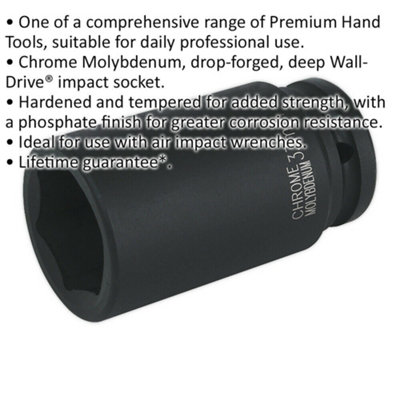 33mm Chromoly Forged Deep Impact Socket for 3/4 Inch Drive Wrenches
