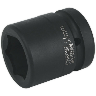 33mm Forged Impact Socket - Durable Chromoly Wrench Tool for Heavy-Duty Use