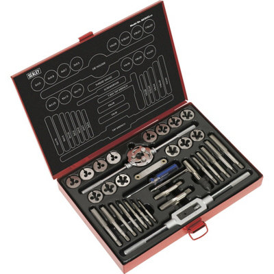 33pc Metric & Imperial Tap & Split Die Set - Manual Bar & Socket ...