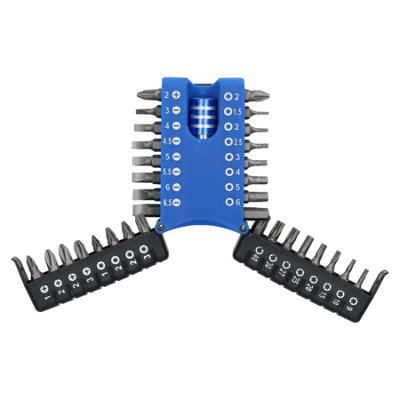 33pc Screwdriver Power Bits Slotted Hex Pozi Phillips Torx + Drill ...