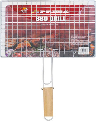 34.5 X 21.5Cm Bbq Grill Barbecue Non-Slip Handle Portable Cooking ...