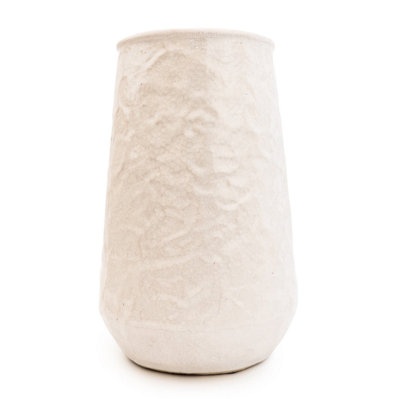 34.5CM Large White Conical Vase Designed