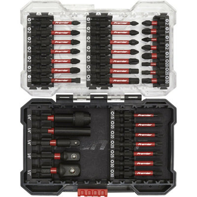 34 Piece Impact Grade Power Tool Bit Set - S2 Steel Bits - Plastic ...