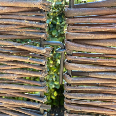 342cm W x 115cm H Trash Bins Fence Willow Wheelie Bin Screen with Metal ...