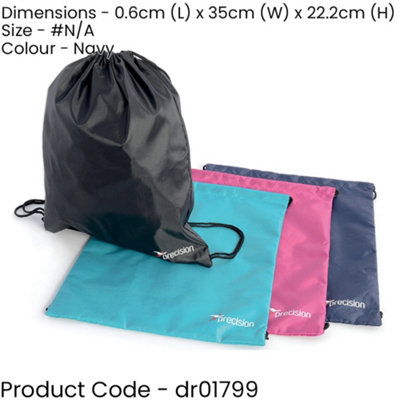 34x43cm Drawstring PE Gym Bag - NAVY - Wet & Dry Kit School Gymsack ...
