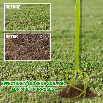 35 Inch Long Handle Garden Twist Tiller Manual Gardening Cultivator ...