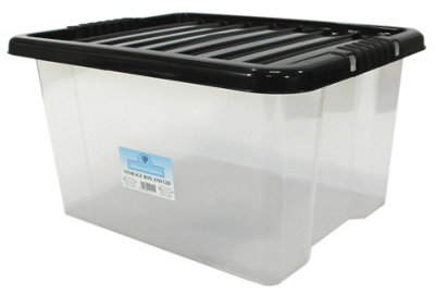 35 Litre Storage Box 35L with Black Lid