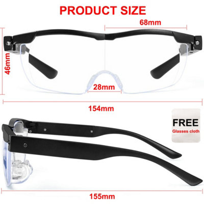 350% Magnifier Glasses With Led Light Magnifying Glasses Loupes Reading ...