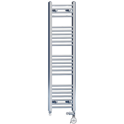 350 x 1200 mm Chrome Dual Fuel Electric Radiator Bathroom Towel Rail ...