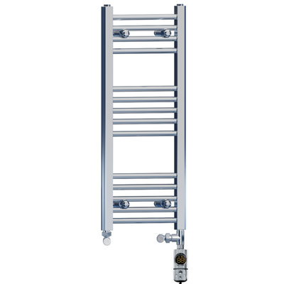 350 x 800 mm Chrome Electric Dual Fuel Bathroom Towel Rail Radiator ...