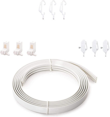 350cm Coiled Curtain Track With Gliders, Hooks, Stop Ends | DIY at B&Q