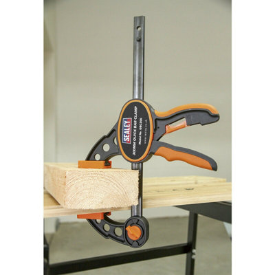 350mm Heavy Duty Quick Bar Clamp with 93mm Throat for Clamping and ...