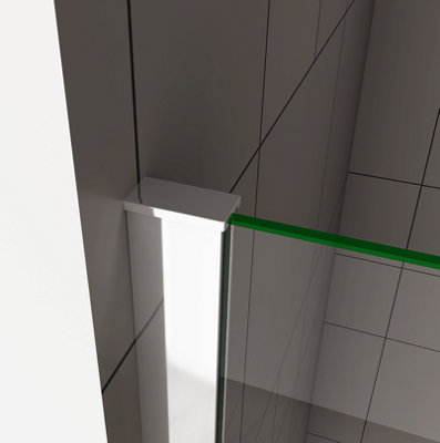 350X1400MM HEIGHT CORNER FIXED SQUARE BATH SHOWER SCREEN GLASS PANEL ...