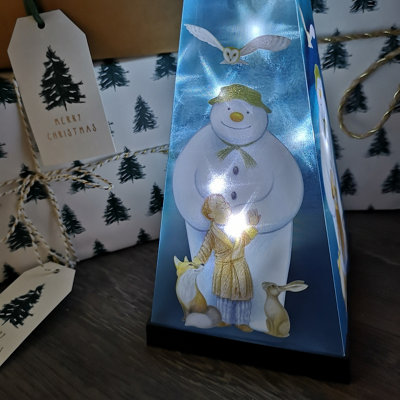 35cm Battery Operated Laser Pyramid Christmas Decoration The Snowman ...