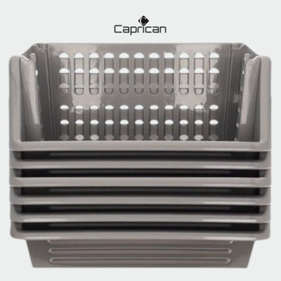 35cm Plastic Stacking Basket Storage Veg Rack Stackable Organizer for ...