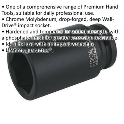 35mm Forged Deep Impact Socket - Durable Chromoly Wrench Tool for ...