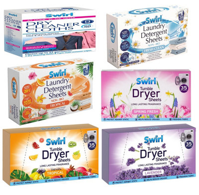 35pk Tumble Dryer Sheets - Tropical - Laundry and Detergent Sheets ...
