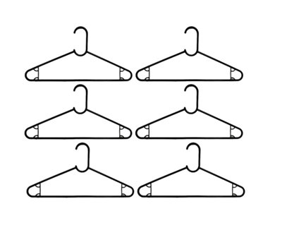 36 Black Plastic Coat Hangers Adult Size Multi Purpose Clothes Hanger ...