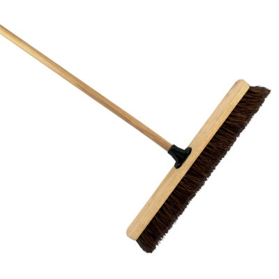 36-Inch Bassine Broom - Extra-Wide Head Heavy-Duty Broom with Wooden ...