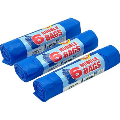 36 Pack 50L Rubble Bags Liners Heavy Duty Industrial Strength Rubbish ...