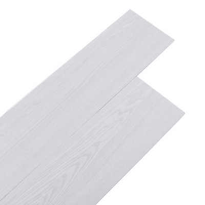 36 Pcs White Wood Grain Effect Self Adhesive Vinyl Plank PVC Waterproof ...