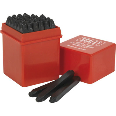 36 Piece Letter & Number Punch Set - 2.5mm Character Height - High ...