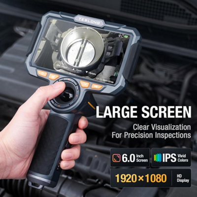 360 degree Articulating Inspection Camera with 6" Monitor and Dual Lens ...