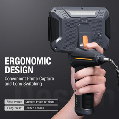 360 degree Articulating Inspection Camera with 6" Monitor and Dual Lens ...