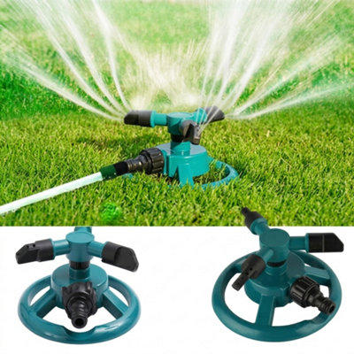 360 Degree Rotating Garden Sprinkler with 3 Arm Automatic Irrigation System