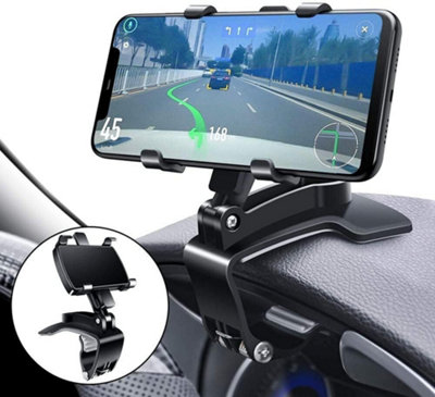 360 Degrees Clamp Dashboard Mobile In-Car Phone Holder Mount Stand ...