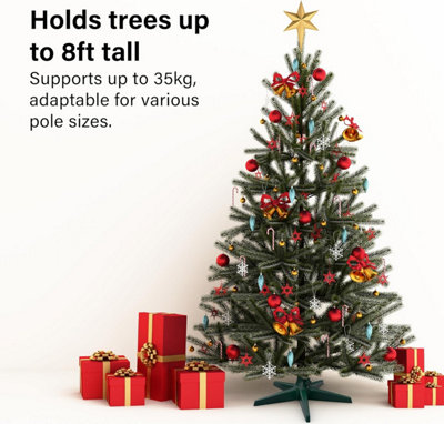 360 Degrees Rotating Christmas Tree Stand Revolving Artificial ...