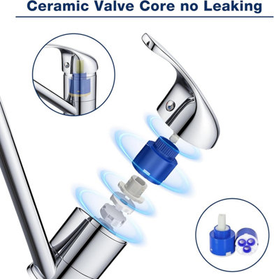 360 degrees Swivel Kitchen Mixer Tap, Hot and Cold Control, Chrome