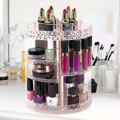 360 Rotating Crystal Adjustable Carousel Storage - Multi-Level Tier ...