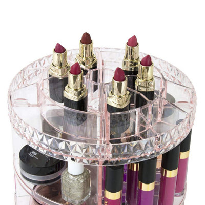 360 Rotating Crystal Adjustable Carousel Storage - Multi-Level Tier ...