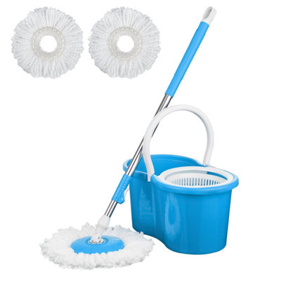 360 Rotating Spin Mop and Bucket Set Magic Floor Cleaner with 2 ...