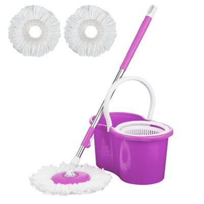 360 Rotating Spin Mop and Bucket Set Magic Floor Cleaner with 2 ...