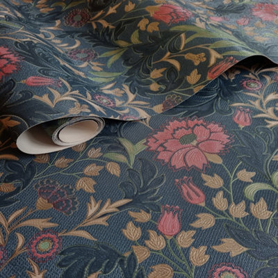 36304 Bilbury Navy Opus Wallpaper by Holden Decor