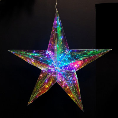 36cm Battery Operated Light up Hanging Christmas Dreamlight Star with ...