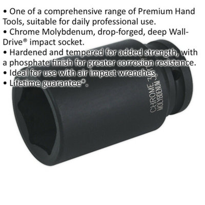 36mm Forged Deep Impact Socket - 3/4 Inch Sq Drive - Chromoly Wrench ...