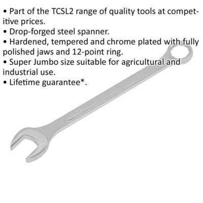 36mm Heavy-Duty Combination Spanner - Durable Drop Forged Steel with ...