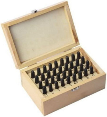 36pc Large Letter And Number Punch Metal Stamp Security Marker 5mm Set ...
