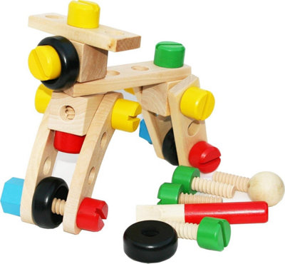 36pcs DIY Wooden Construction Building Blocks Toy Educational Creative ...
