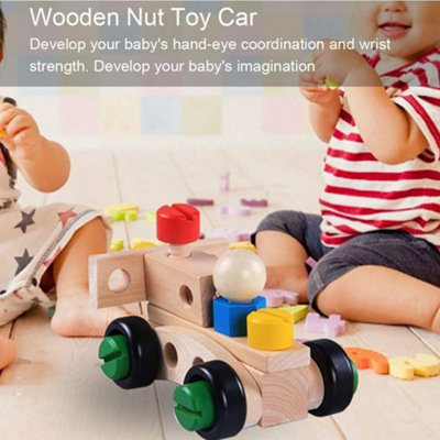 36pcs DIY Wooden Construction Building Blocks Toy Educational Creative ...
