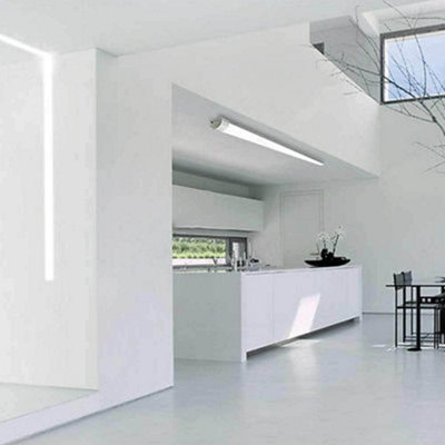 36W Prismatic LED Tube Batten complete fitting 1.2m, 3000 lumens, 4000K ...