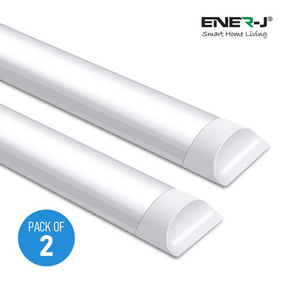 36W Prismatic LED Tube Batten complete fitting 1.2m, 3000 lumens, 4000K ...