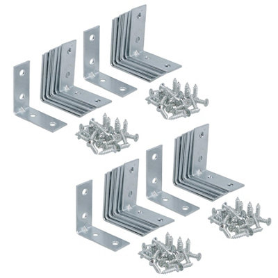 37mm (1.5in) Corner Brace Bracket Set L Shaped Mending Reinforcing ...