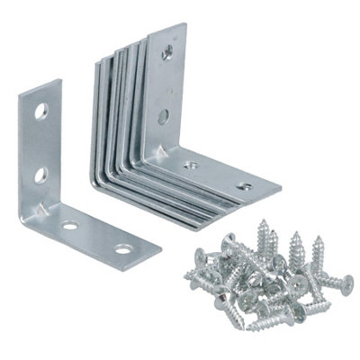 37mm (1.5in) Corner Brace Bracket Set L Shaped Mending Reinforcing ...