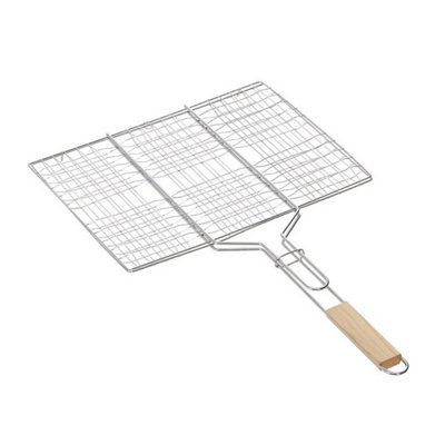 38.5 28cm Barbecue Grilling Basket Grill BBQ Net Steak Meat Fish ...